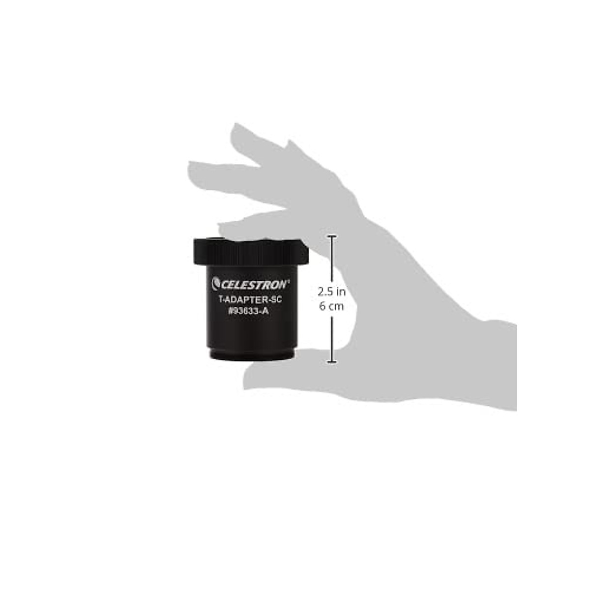 Celestron T-Adapter with SCT 5, 6, 8 with 9.25, 11, 14, Black (93633-A)
