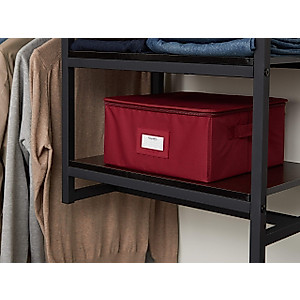 Covermates Keepsakes - Zip-Top Storage Box - Heavy Duty Polyester- Reinforced Handles - Stackable Design - Indoor Storage-Scarlett Red