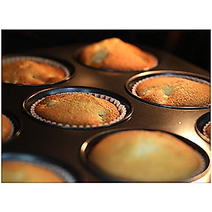 IELEK Non-stick Muffin Cupcake Pan for Baking Jumbo Donut Cake Molds Tins Tray Set Bakeware Dishwasher Microwave Safe