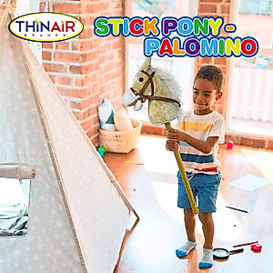 Nature Bound Stick Horse | Plush Handcrafted Hobby Horse Provides Fun Pretend Play for Toddlers & Preschoolers | Handsewn Head, Sturdy Wood Stick, Plus Neighing & Clip-Clop Sounds