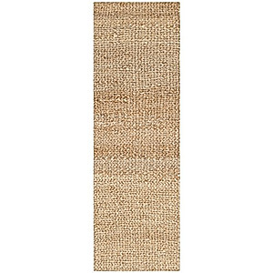 SAFAVIEH Natural Fiber Collection 2'3" x 7' Natural NF732A Handmade Farmhouse Premium Jute Runner Rug