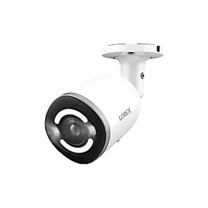 Lorex E895AB 4K Deterrence Bullet AI PoE IP Wired Add-On Security Camera with Smart Security Lighting, Color Night Vision, and Smart Motion Detection Plus, Camera Only (M.) (Renewed)