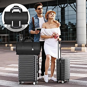 Densata Expandable Travel Duffle Bag, 80L Sports Gym Bag Upgraded Duffle Backpack Weekender Overnight Bag Carry on Bag (Black)