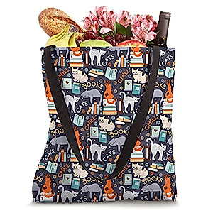 Cats And Books Reader Cat Lover Reading Bookish Tote Bag
