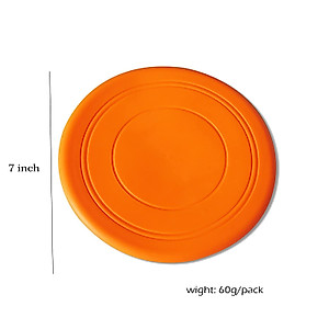 SUHEEUS Kids Flying Disc Toy Outdoor Playing Lawn Game Disk Flyer for Kindergarten Teaching Soft Silicone Colorful 6 Pack Bulk Set…