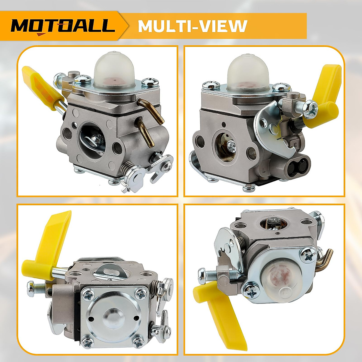 MOTOALL C1U-H60 Carburetor Blower for Homelite Ryobi RY28100 RY28120 RY28121 RY28140 RY28141 RY28160 RY28161 25cc 26cc 30cc Trimmer with AC04122 Air Filter Kit