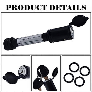 UGSHY 1 PC Trailer Hitch Lock, Pin Diameter 5/8" Fits 2" Receiver, Anti-Theft Locking Hitch Trailer Lock with Key, Universal for Most Trailer, Truck, RV Accessories (Black)