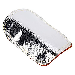 Longzhuo Welding Heat Shield For Hands, Welding Gloves Pad, Fireproof Gloves Pad, Welding Gloves Heat Shield Split Cowhide Leather Aluminized Back Welding Hand Pad