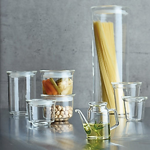 KINTO CAST 8494 Pasta Canister, 4.1 x 11.4 inches (105 x 290 mm), Heat Resistant Glass, Storage Container, Microwave and Dishwasher Safe