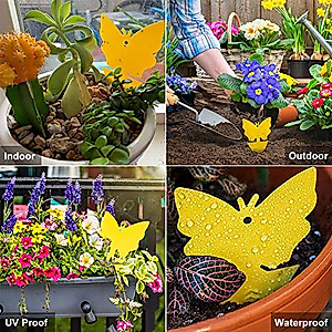 50 Pack Yellow Sticky Traps, Fruit Fly Fungus Gnat Trap for Indoor/Outdoor Use, Houseplant Sticky Bug Insect Catcher Glue Trappers