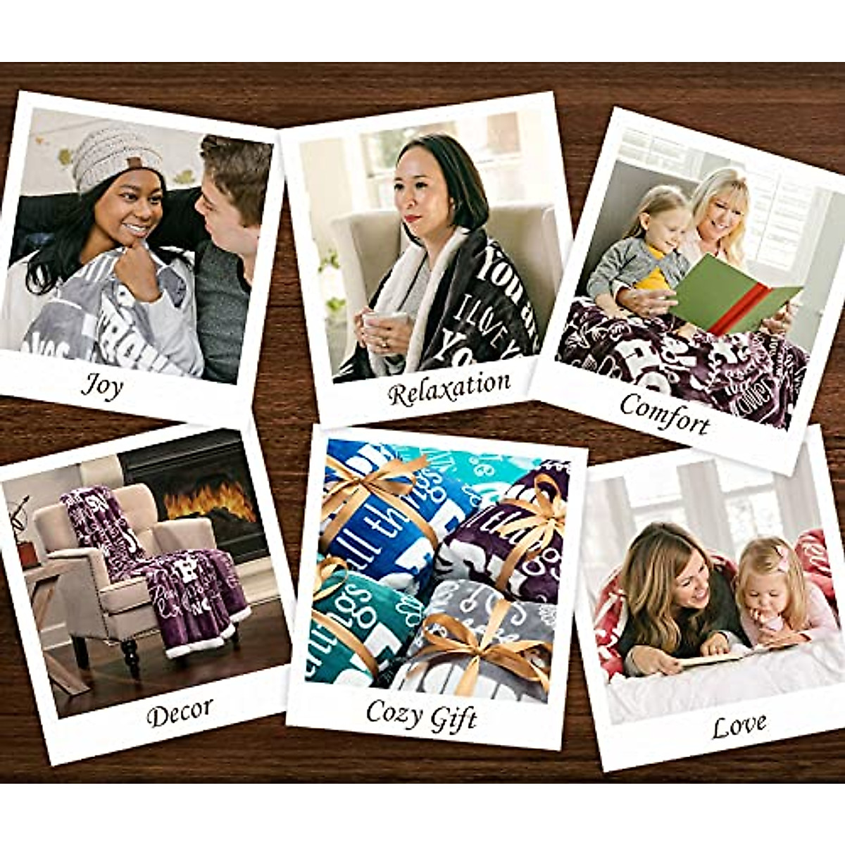 Chanasya Hope and Faith Gift Throw Blanket - Cozy, Warm and Fluffy Sherpa - Sends Positive Energy, Inspirational Uplifting, and Comfort for Best Friend, Women, Men, and Partner (65x50 inches) Blue