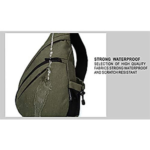 TurnWay Water-Proof Sling Backpack/Crossbody Bag/Shoulder Bag for Travel, Hiking, Cycling, Camping for Women & Men (Green)