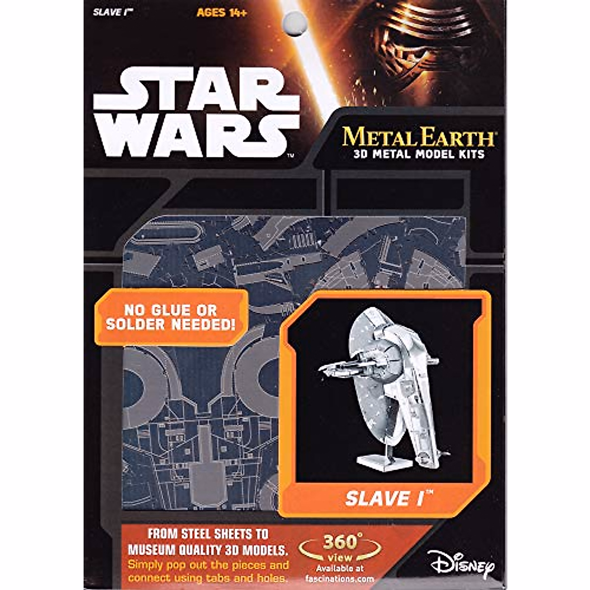 Metal Earth Star Wars Boba Fett's Starship 3D Metal Model Kit Fascinations