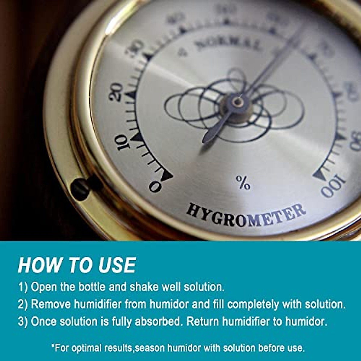 Humidor Solution for Humidor Cigars box, 7 oz (2 Pack) Cigar Humidor Accessories,Propylene Glycol Cigar Humidifier Solution for Humidor,Keep 70% RH,Portable Travel