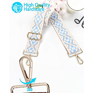 GINJKGO Purse Straps Replacement Crossbody - Wide Bag Straps for Purses, Changeable Shoulder Strap for Women Guitar Style Multicolor Pattern (Wide:2'''')Medium