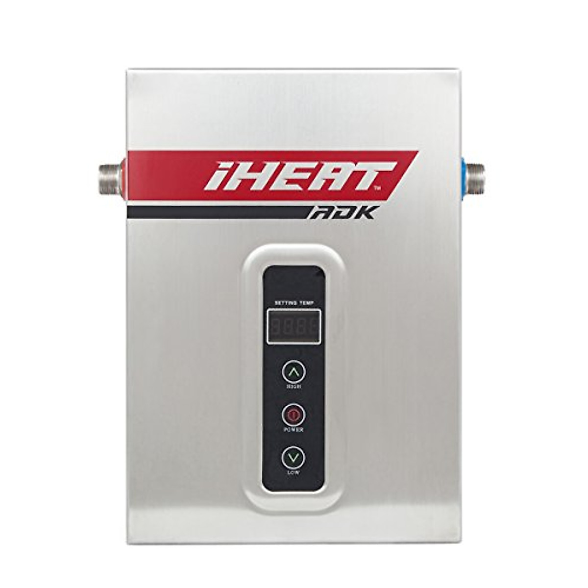 iHeat Tankless S-16 240V 66A 16KW Stainless Steel Enclosure 7.2" by 11" by 3" 1/2"CPT 36' AWG#8 Electric Water Heater, 7.5 lb