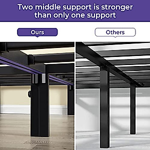 GreenForest 70 in L Shaped Desk with Drawers and Printer Stand and Queen Size Bed Frame Easy Quick Assembly