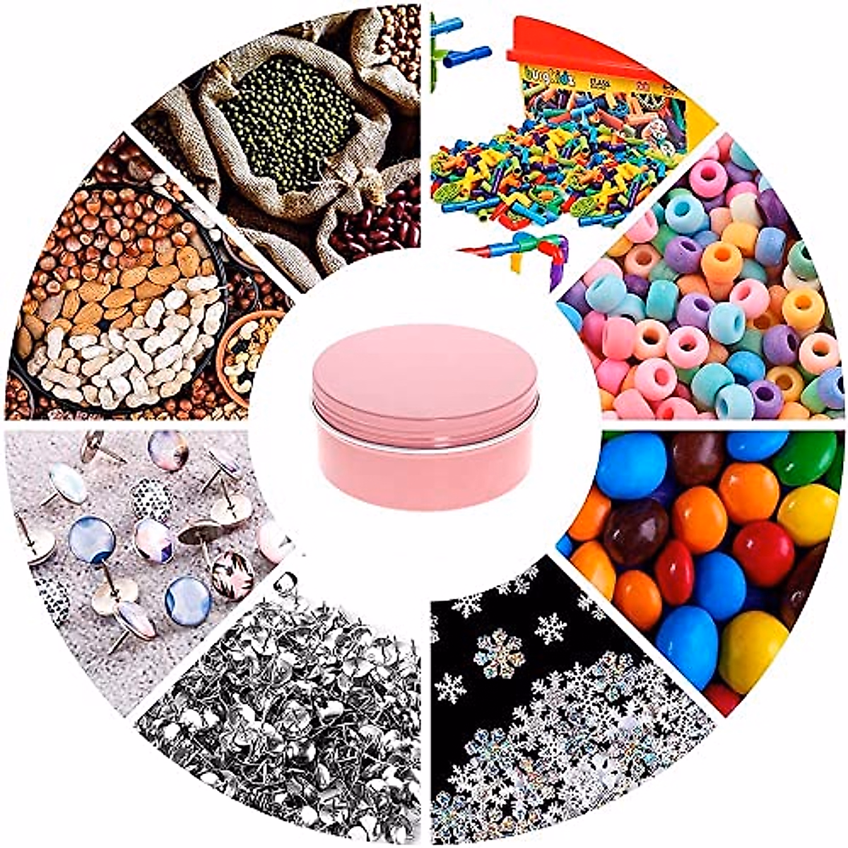 Othmro 12Pcs 5.1oz Metal Round Tins Aluminum Tin Cans Jar Refillable Containers 150ml Tin Cans Tin Bottles Containers with Screw Lid for Salve Spices Lip Balm Tea Candies Silver 83×38mm