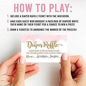 25 Baby Shower Diaper Raffle Tickets For Baby Shower Girl - Heaven Sent Baby Shower Games For Girls, Diaper Raffle Cards, Baby Raffle Tickets, Baby Shower Invitation Inserts, Baby Shower Ideas
