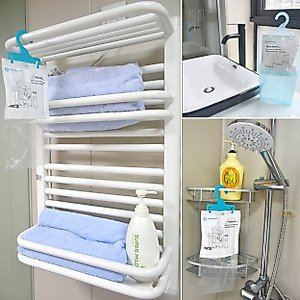 Wisesorb Moisture Absorber Packets with Plastic Case & Hook, Odor Eliminator, Leak Proof, Fragrance Free, Humidity Packs, Hanging Closet Dehumidifier Bags, Moisture Absorber (4 Packs)