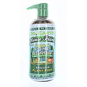 Dr. Earth Organic & Natural Pump & Grow House Liquid Plant Food 16 oz, Blue