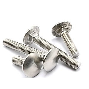 (10 pcs) 201 Stainless Steel Big Head Carriage Bolt,for Mechanical Equipment Etc.M8x16mm.