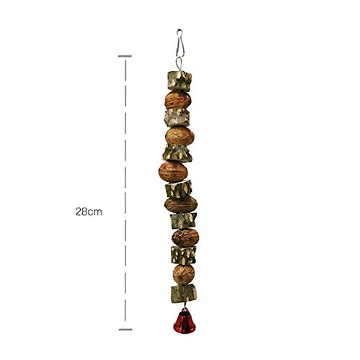 ATB2U Wooden Bird Swing Perch Parrot Hanging Toy Natural Wood Bird Chewing Toys for Small Sized Birds Pet Bird Parakeet Budgie Cockatiel Cage Hammock Swing Toy Hanging Cage Toys