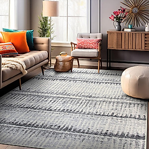 Rugshop Contemporary Bohemian Soft Area Rug 5' x 7' Gray