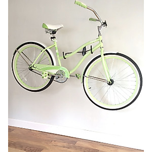 LifeStore Adjustable Bike Rack Wall Mount,100% Solid Steel Bicycle Storage Stand Hanger for Indoor, Garage, Soft Rubber-Coated Hooks, Mounting Screws Included, Heavy Duty Wall Mount Bike Stand (Black)