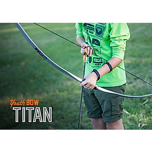 Bear Archery Titan Bow for Youth, Recommended Ages 12-16, Ambidextrous, Continuous Draw Weight Up to 29 lb., Continuous Draw Length Up to 28-inches