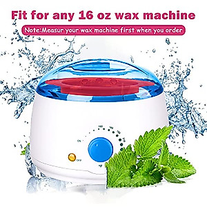 Mity rain 2pcs Silicone Wax Warmer Liner, Non-Stick Wax Pot Silicone Bowl Replacement, Reuse Wax Melt Warmer Liner With 2pcs Silicone Spatulas For Hair Removal(Blue+Red)