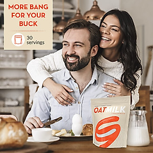 Green Thumb Foods Oat Milk Powder - Makes 1.87 gallons, Plant Based, Gluten Free, Non Dairy, Vegan, Non GMO, Shelf Stable, Unsweetened, Made In The USA