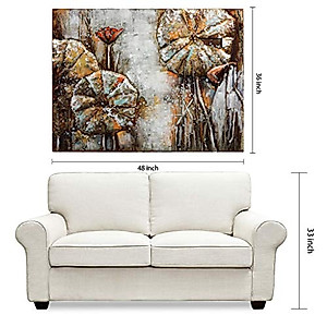 Empire Art Direct "Water Lilly Pads 1" Mixed Media Hand Painted Iron Wall Sculpture by Primo