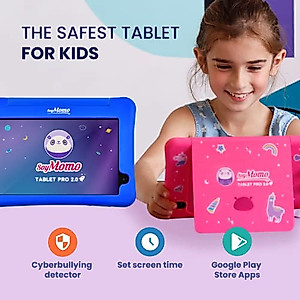 SoyMomo Tablet Pro 2.0 for Kids, Parental Control with Remote Blocking, Cyberbullying Detector, WiFi, Bluetooth, 8” Screen, 64GB Memory, 4GB RAM, Camera, 5000 mHa, Includes Silicone Case (Pink)