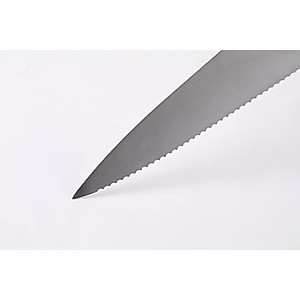 Messermeister Avanta 10-Piece Pakkawood Knife Block Set - German X50 Stainless Steel - Includes 4 Speciality Knives, Heavy-Weight Fork, 4 Steak Knives & Magnetic Knife Block