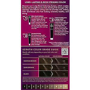 Schwarzkopf Keratin Color Permanent Hair Color Cream, 4.1 Dark Ash Brown, 4.1 Dark Ash Brown, 12 count