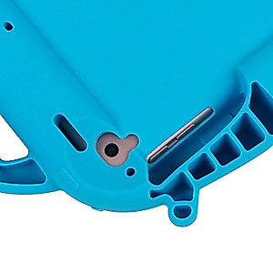 CHINFAI Kids Case for iPad, Cute Cartoon Case for iPad 2017 2018 9.7 inch, Case for iPad Pro/iPad Air 1 2, Shockproof Silicone Protective Cover with Self Stand [BPA Free][Side Handles] (Blue)