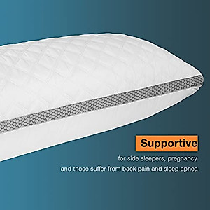 DCSTA Body Pillows for Adults Side Sleeper, Pregnancy Pillows for Sleeping, Maternity Pillow for Pregnant Women, Long Big Full Pillows for Bed, High Loft Quilted Body Pillow (21 x 54, White)