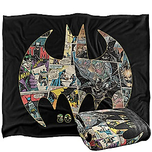 Batman 80Th Shield Officially Licensed Silky Touch Super Soft Throw Blanket 50" x 60"