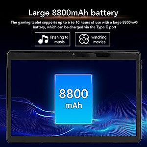Tablet PC, 2.4G 5G WiFi Black 100-240V 10.1 Inch Tablet for 10.0 for Photography (US Plug)