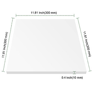 PINGEUI 2 PCS 12 x 12 x 3/8 Inch Clear Acrylic Plexiglass Sheets, Durable Square Cast Plexiglass Panels, Plastic Plexiglass Board with Protective Films for DIY Projects, Signs, Home Decor