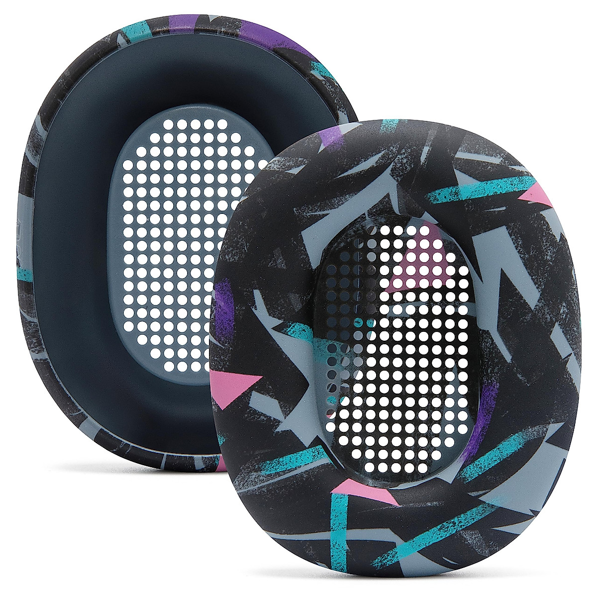 WC SweatZ XM5 - Protective Headphone Ear Covers for Sony WH1000XM5 by WC | Only Compatible with Sony XM5 Over Ear Headphones | Sweatproof & Easily Washable | 90's Black