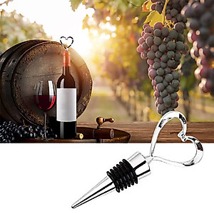 2 Pack Heart Wine Bottle Stopper, BetterJonny Stainless Steel Wine Bottle Stopper and Bottle-opener with Gift Box Packing Handheld Wine Bottle Cork Remover Accessory Tool for Holiday Wedding Party