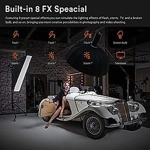 Godox SL150WII,SL150W II SL-150WII 150W 5600±200K Bowens Mount CRI 96 TLCI 97 Daylight Balanced LED Continuous Video Light,Ultra Silent LED Photography Light with 8 FX Effect