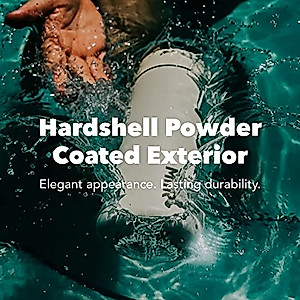 MiiR, Flip Traveler, Double-Wall Vacuum Insulated with Leakproof Lid, BPA-Free Stainless Steel Construction, Sandstone White, 16 Fluid Ounces