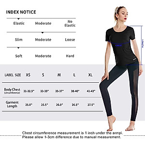 Womens Running Shirts Dry Fit Scoop Neck(Mint Heather,S)