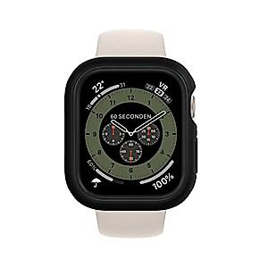 RHINOSHIELD Bumper Case Compatible with Apple Watch 9/8 / 7 - [45mm] | Slim Protective Cover - Lightweight and Shock Absorbent, Non-Slip - Black
