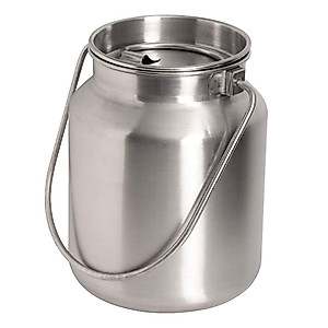 Lindy's Stainless Steel Milk metal gallon jug, 1 gallon, silver (7708M)