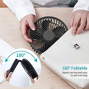10000mAh Portable Personal Handheld Fan, Battery Powered & USB Rechargeable Cooling Desk Fan, 40H Working Time, Fast Charging, Battery Operated Hand Fan, Mini Fan For Indoor & Outdoor Travel Camping
