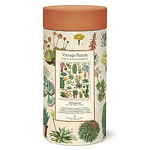 Cavallini Papers & Co. Cacti & Succulents 1,000 Piece Puzzle, Multi